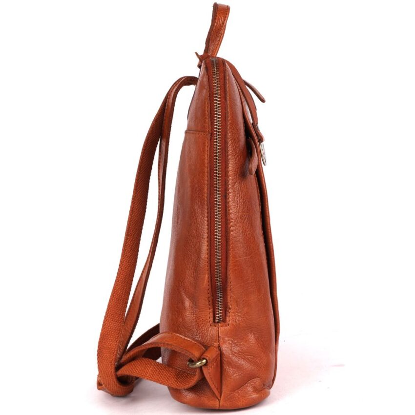 BACKPACK – Genuine Cognac Leather Backpack for Women & Men – Vango